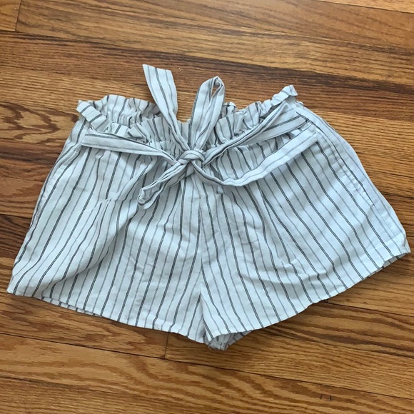 Love Tree | Shorts | Final Price Drop Striped Paper Bag Tie Waist ...